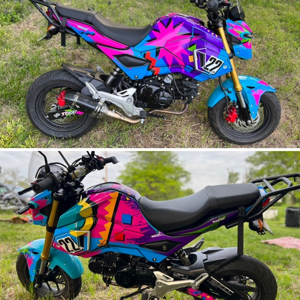 Full Graphic Decal Set Art Bike 2017-2020 Honda Grom MSX125 Graphics ...