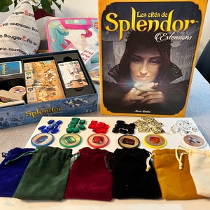 Upgrade Gem Set for Splendor Board Game Glass Jewels and Metal Coins - Etsy