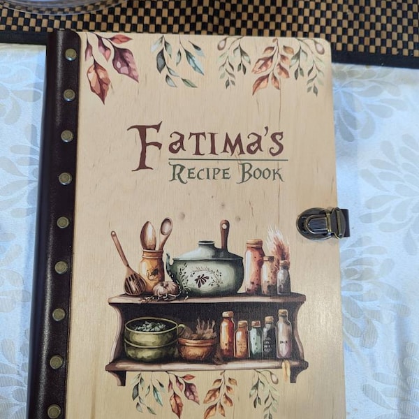 Personalized Halloween Recipe Book Wooden Recipe Binder Witch Recipe ...