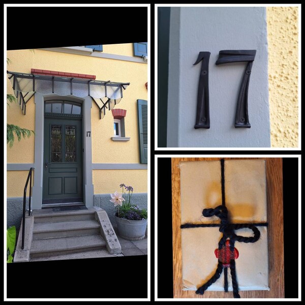 8'' Large Metal House Numbers. Hand Forged Iron House Number. 8 Inch ...