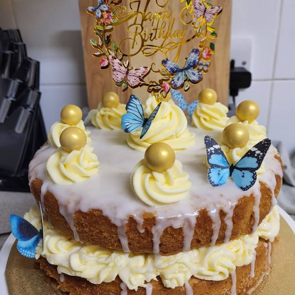Cakeshop 12 X PRE-CUT Light Blue Butterfly Edible Cake Toppers BT067 - Etsy