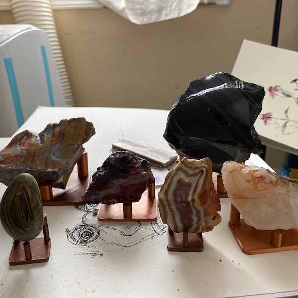 3D Printed Crystal Display Stand, Mineral Holder - Etsy