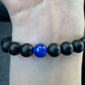 Thin Blue Line-police Family Bracelet-law Enforcement Support Bracelet ...