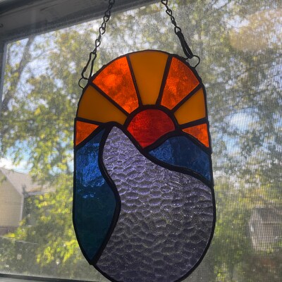 Sun Ray Plant Stained Glass Pattern Stained Glass Patterns - Etsy