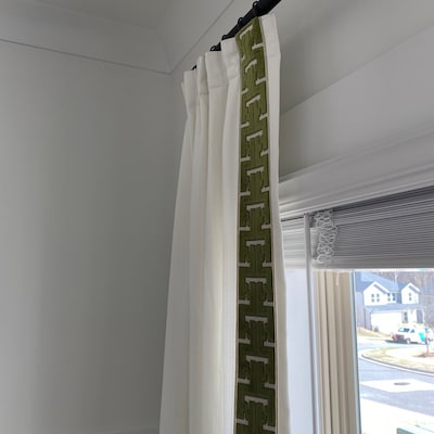 Green Velvet Geometric Tape Trim Drapery Edging Pillow Edging Home ...