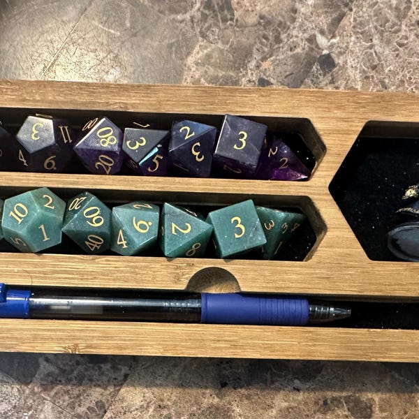 Natural Green Jade Dnd Dice Set| Gemstone D20 Dice Set| Dungeons and ...