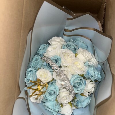 PREORDER Glitter Rose Bouquet Glitter Roses 100 Roses 50 Roses Bouquet ...