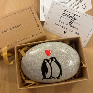 Penguin Pebble Romantic Gift for Girlfriend Boyfriend Small Anniversary ...