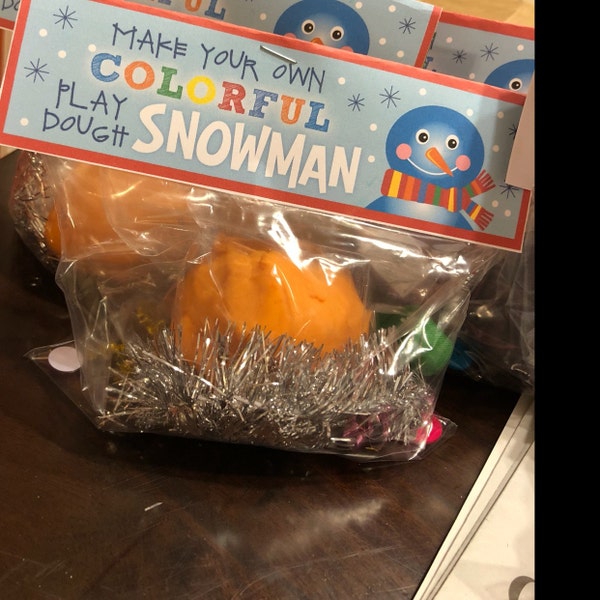 Instant Download PRINTABLE EDITABLE Make Your Own play Dough Snowman ...