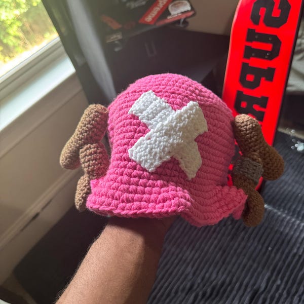 One Peice Inspired- Chopper Hat, Bucket Hat, Cosplay, Reindeer, Chopper ...