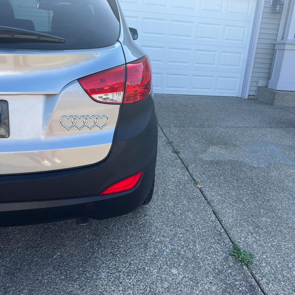 Cute Car Logo Heart Emblem, Exterior Accessories, Car Modification, Mod ...