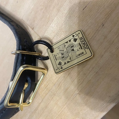 Jack of Spades Dog Tag, Pet ID Tag, Personalized Dog Tag, Custom, Dog ...