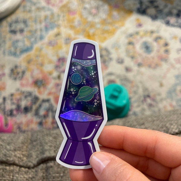 Holographic Space Lava Lamp Sticker - Etsy