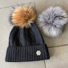 Fur Pom Pom, Beanie, Hat, Interchangeable/detachable Genuine Raccoon ...