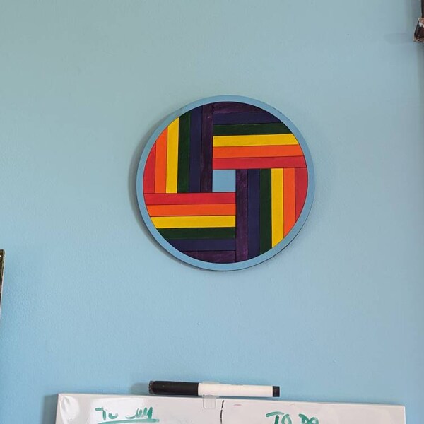 Round Wood Quilt Block Kit – Unfinished - DIY – Home Décor – Paint ...