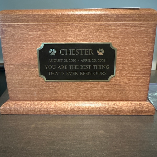 Brass Name Plate Engraved Brushed, Pet Memorial Plate, Plaque, Custom ...