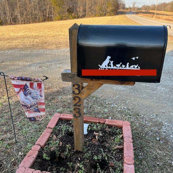 Chickens, Dogs, Cats, Ducks, Mailbox Decal, Farm Mailbox Decal, Farm ...