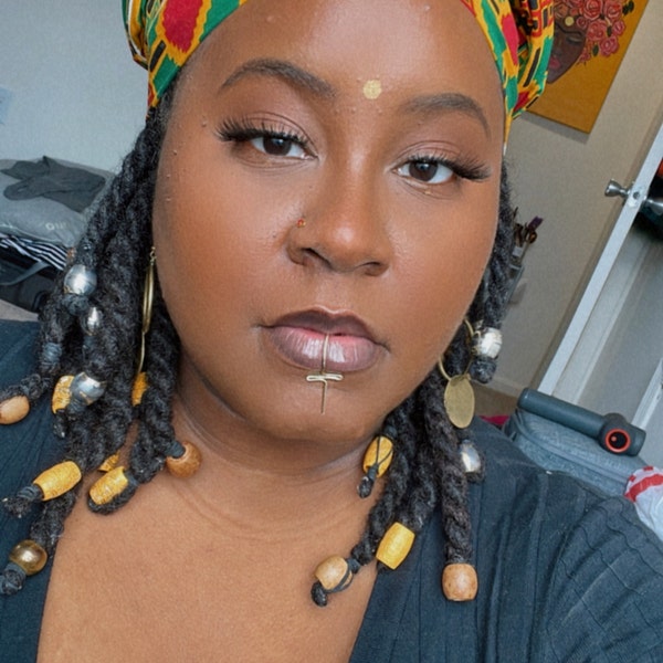 Runway Lip Cuff, No Piercing Needed, Tribal Lip Cuff, African Lip Cuff ...