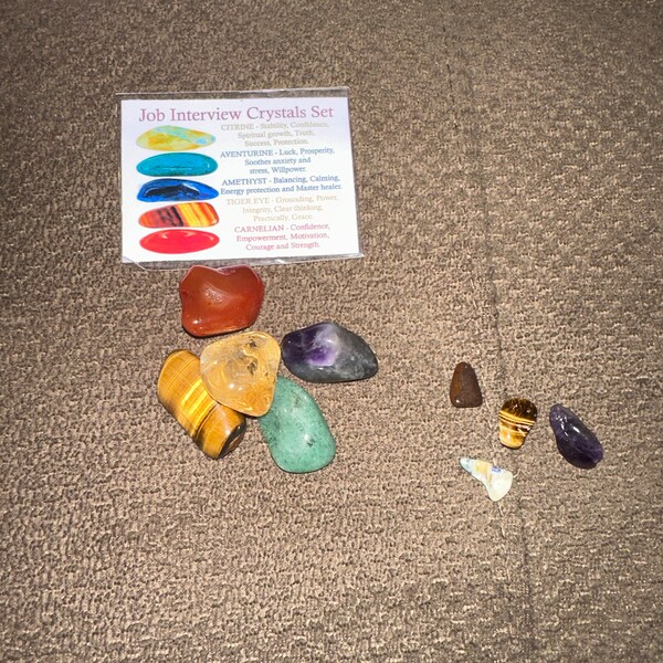 Job Interview Crystals Set, Job Interview Crystal Set, Crystals for Job ...