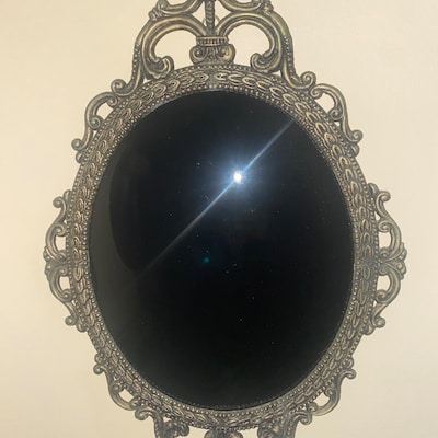 Black Scrying Mirror Vintage Divination Tool Altar Witch - Etsy