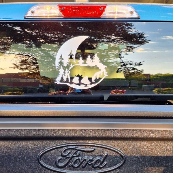 Sunflower With Trees Decal Car Decal, Sun Flower Sticker, Durable ...