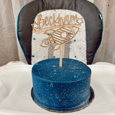 1st Birthday Cake Topper, Space Birthday Party, One Cake Topper, First ...