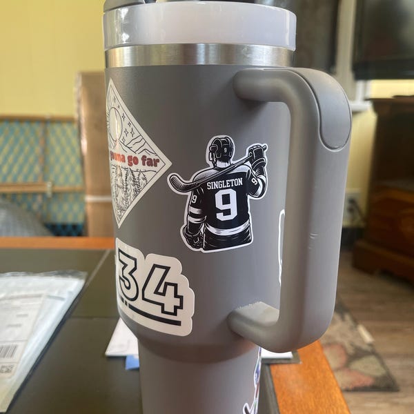 Custom Hockey Name Decal Sticker, Personalized Hockey Name Number ...