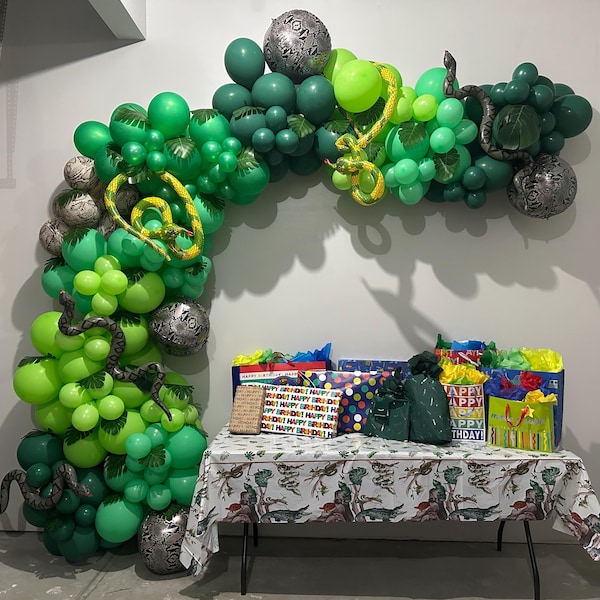 10' Snake Birthday Balloon Arch, Snake Birthday Banner, Snake Decor ...