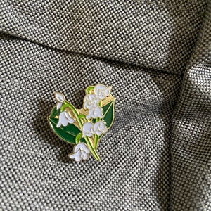 Lily Enamel Pin Badge. Pretty Little Pin Gift - Etsy