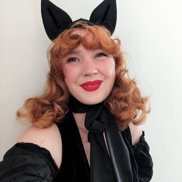 Bat Hood | Cat Hood | Vintage Bat Hood | Bat Bonnet - Etsy