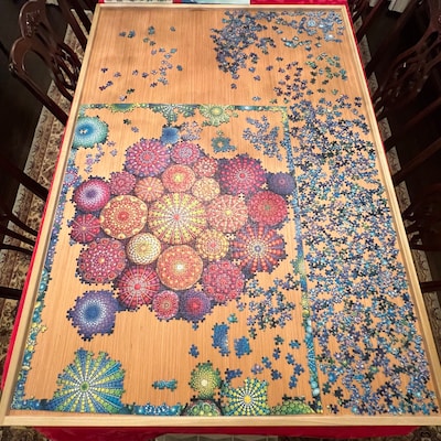Jigsaw Puzzle Board 30 X 40 With Lazy Susan Turntable - Etsy