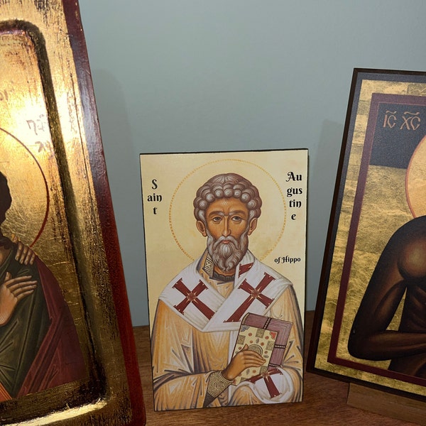Saint Augustine of Hippo, Orthodox Icon St Augustine the Bishop ...