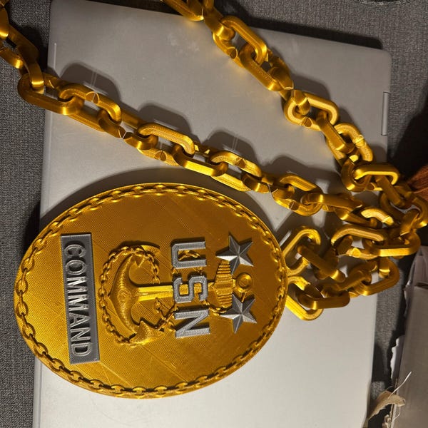 3D Printed Navy Command Master/senior Chief Emblem Medallion - Etsy