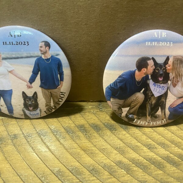 100 Custom Button Magnets- Fun Favors for Party, Wedding, and Baby ...