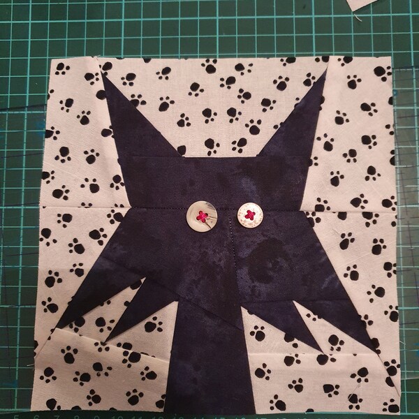 SCAREDY CAT Paper Pieced Block Pattern in PDF - Etsy