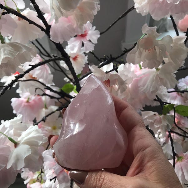 Aura Quartz, Pink Quartz, Pink Aura Quartz, Healing Crystal, Home Decor ...