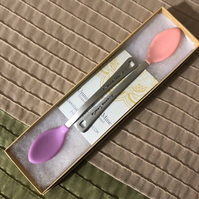 Personalized Baby Spoons, Set of 2 Custom Baby Girl Spoons, Engraved ...