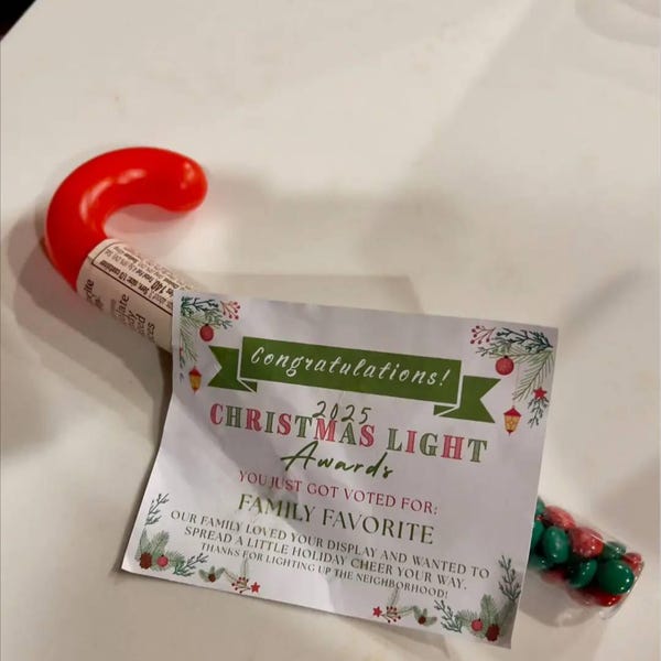 Printable Christmas Light Awards, Holiday Contest Certificates (digital ...