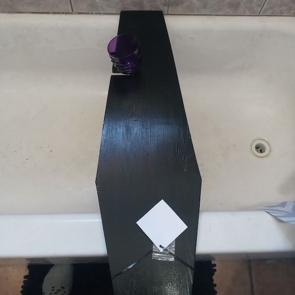 Coffin Shaped Bath Tray With Wine Notch - Etsy