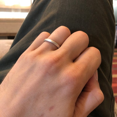 Comfort Fit Ring 3mm Wide Band Comfort Fit Band Womens Wedding Ring ...