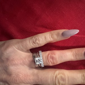 Wonderful Princess Cut Moissanite Designer Matching Band for Engagement ...