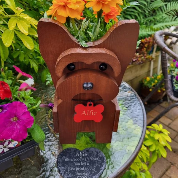 Yorkshire Terrier Wooden Planter – Hand-painted Dog Breed Gift - Etsy UK