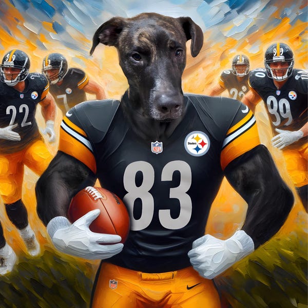 Dogs Playing Poker Custom Pet Portrait, Father's Day Funny Gift Idea ...