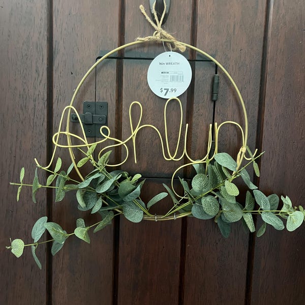 Gold Wire Name, Custom Wire Sign, Shelf Name Decor, Wired Words, Gold ...