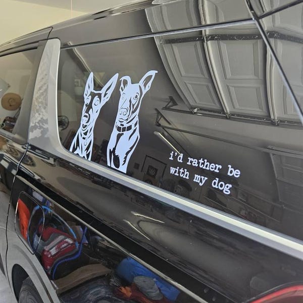 Peeking American Bully Vinyl Sticker for Dog Lovers, American Bully Car ...