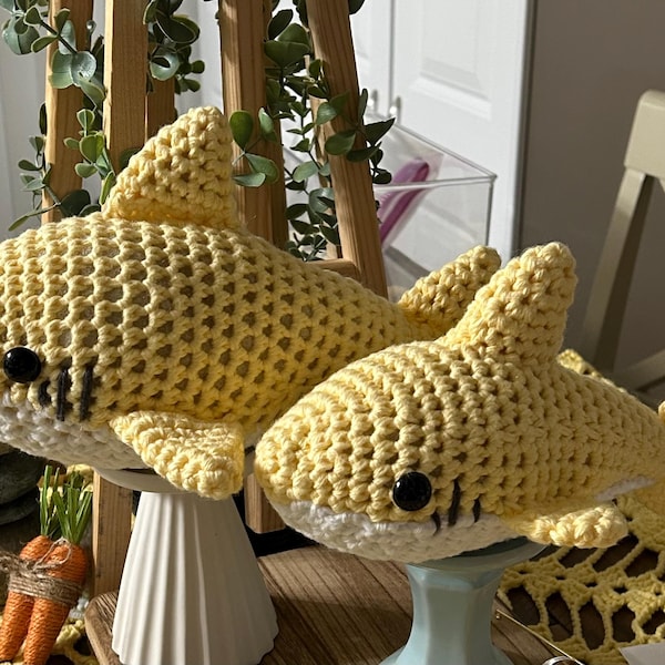Shannon the Shark Crochet Pattern, Chunky/jumbo Plush Amigurumi (PDF in ...