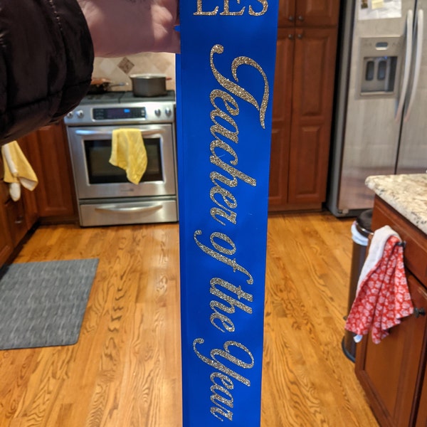 Teacher of the Year Sash | Teacher of the Year Gifts, Teacher of the ...