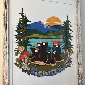 Canvas Art Print Home Colorful Wall Artwork Mountain Mountains Acrylic ...