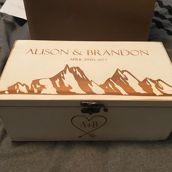Personalized Cedar Custom Keepsake Box – Engraved Wooden Memory Box ...