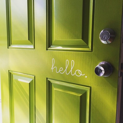 Hello Decal, Front Door Decals for Home and Office, Front Door House ...